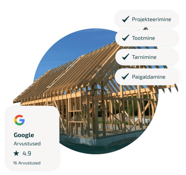 Puidust fermid | Puidust kvaliteetsed katusefermid | Tenter